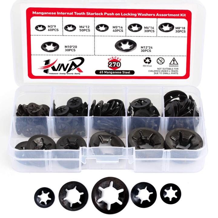 Internal Tooth Starlock Washers Assortment Kit Push On Locking Washers ...