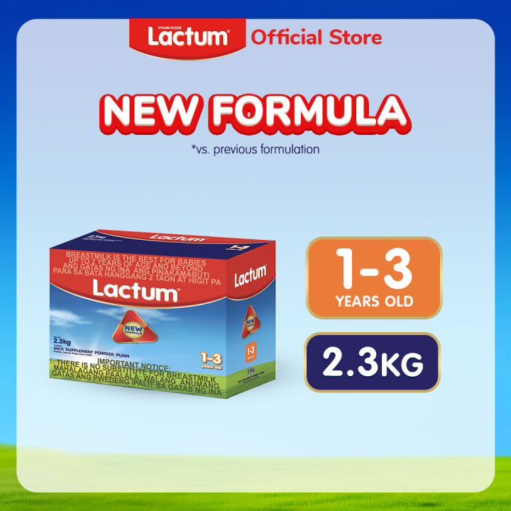 Lactum for 1-3 Years Old Plain 2.3kg Milk Supplement Powder for ...