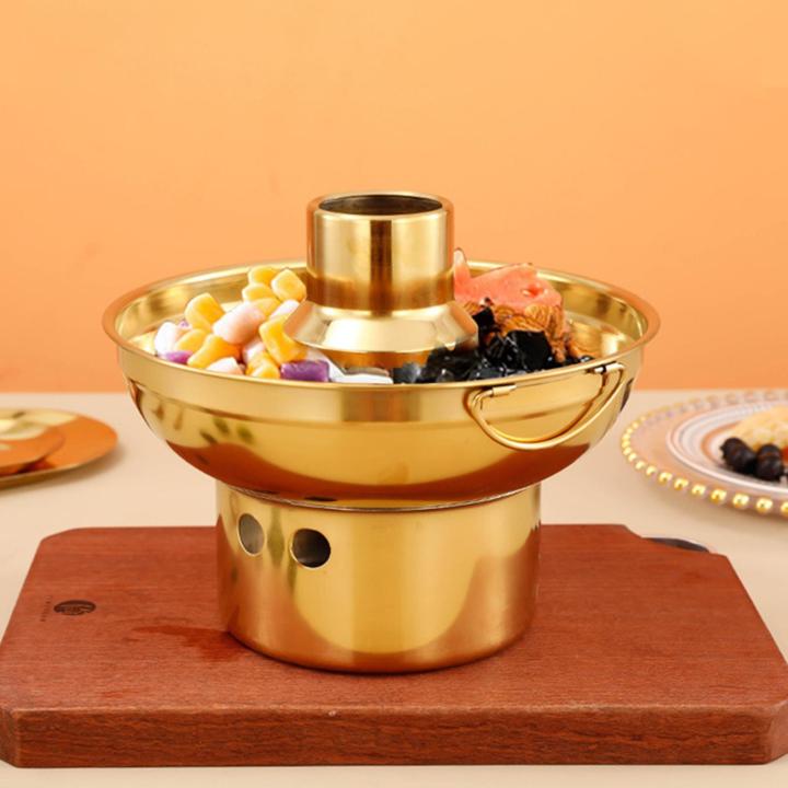 CCGenius Traditional Chinese Small Hot Pot Vintage Practical Stainless ...