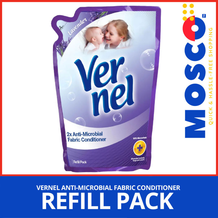 VERNEL Fabric Conditioner Anti-Microbial Lavender Refill 1L | Lazada PH