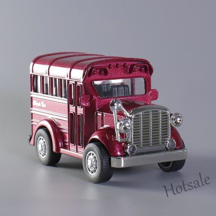 【hot sale】﹊ D25 Children's Retro Alloy Bus Sound and Light Pull Back ...