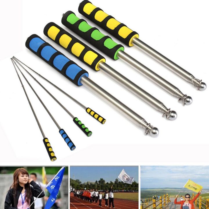 YANGJT Flag Pole 1.2M Portable Telescopic Flag Handheld Pole Tool for ...