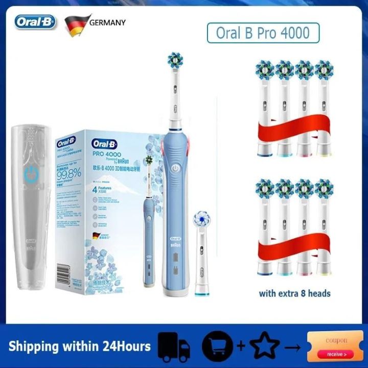 Oral B Sonic Electric Toothbrush P4000 with Timer Pressure Sensor ...