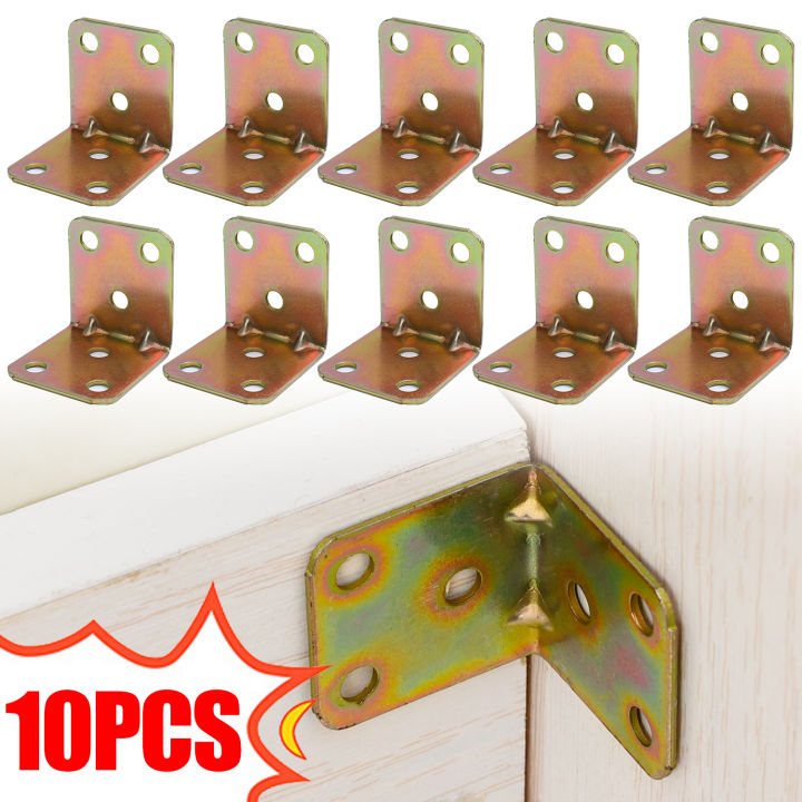 10PCS 90 Degree Angle Bracket Cabinet Stainless Steel Corner Brace ...