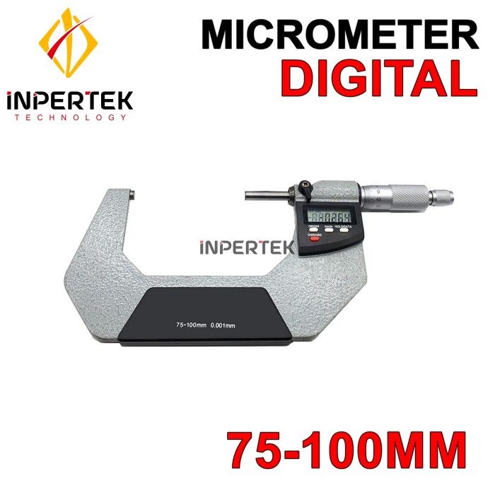 Micrometer 75-100 mm Micro Meter Digital Alat Ukur Sigmat Outside Luar ...
