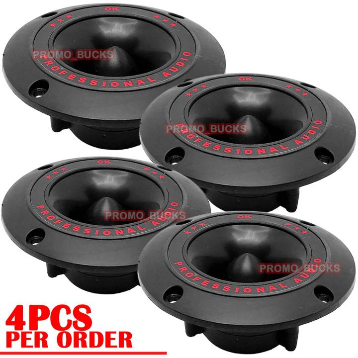 4PCS Round Piezo Bullet Tweeter Black 700W Heavy Duty | Lazada PH