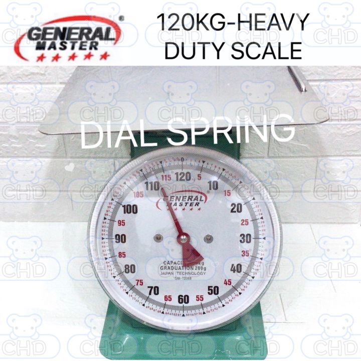 Heavy Duty general master Dial Spring 120kg Flat scale/Timbangan ...