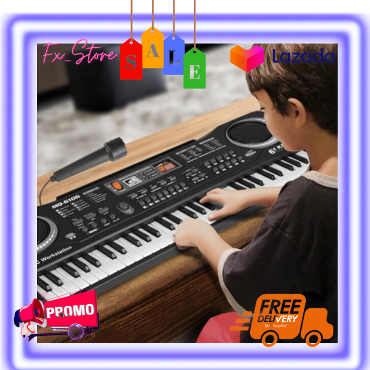 Piano Anak Electronic Keyboard Electric Organ 61 Keys With Microphone ...