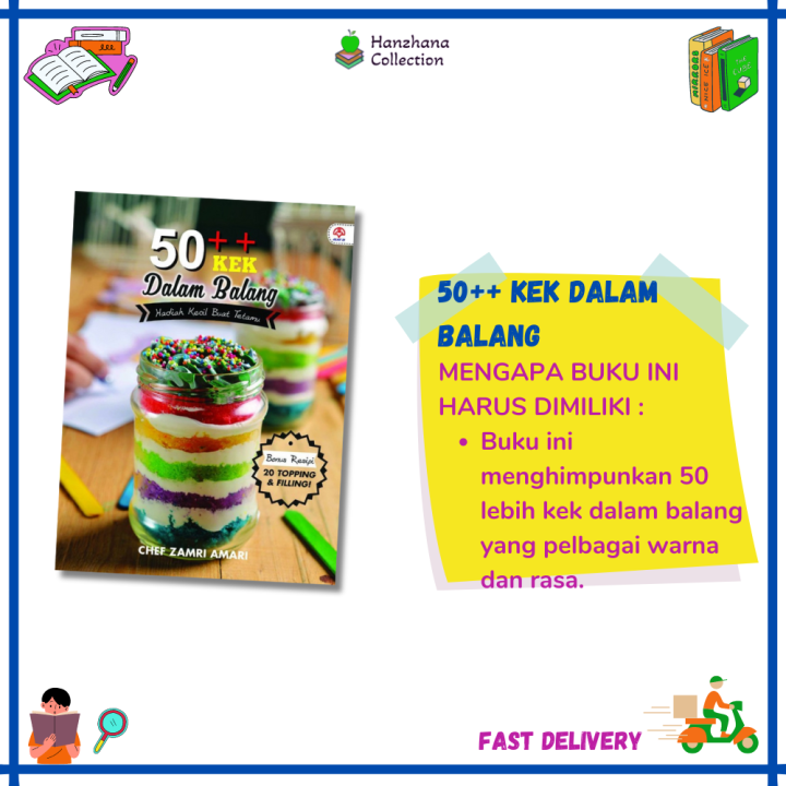 Buku Resipi 50++ Kek Dalam Balang by Chef Zamri Amari | Lazada