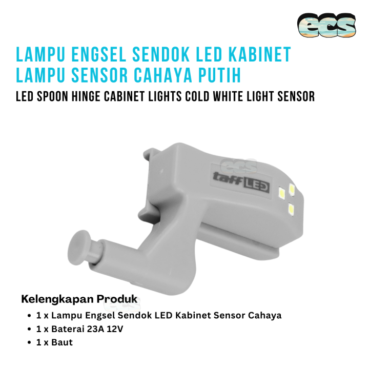 Lampu Sensor Cahaya LED Sendok Kabinet Otomatis 12V Cool White | Lazada ...