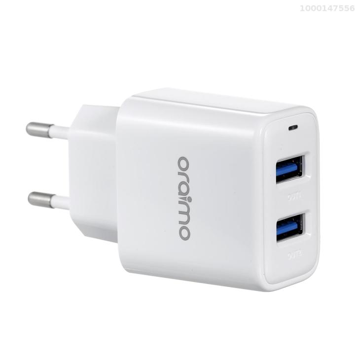 Oraimo OCW-E63D 5V2.4A Dual USB Fast Wall Charger - Charge Two Devices ...