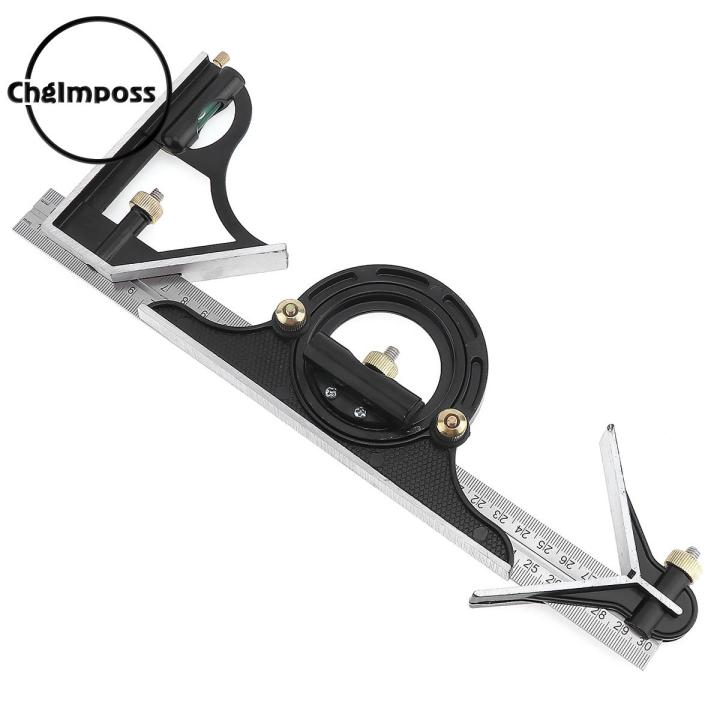 ChgImposs 12 Inch 300mm Adjustable Sliding Combination Square Ruler ...