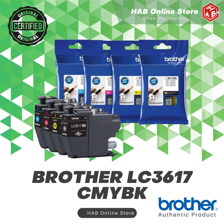 Original Brother LC3617 & LC3619XL Ink Cartridge Black Cyan Magenta ...