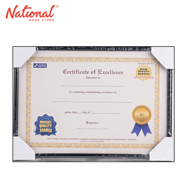 GTC Certificate Frame Gl-A4 A4 PVC - Gifts - Frames | Lazada PH