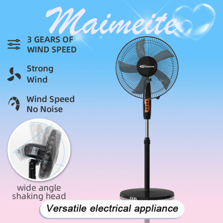 MAIMEITE Electric Stand Fan Standard 16 Inch Multifunction Natural ...