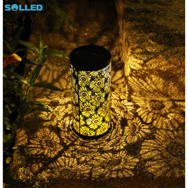 SOLLED โคมไฟพลังงานแสงอาทิตย์กลางแจ้ง,โคมไฟแขวนโลหะสำหรับตกแต่งกลางแจ้ง ...