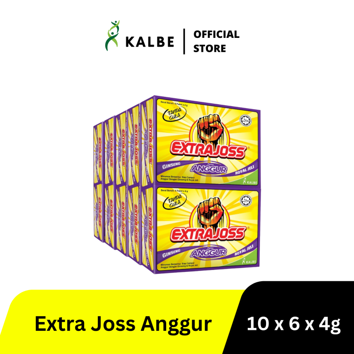 Extra Joss Health Supplement Drink Grape 10 boxes (6 Sachets x 4g) | Lazada