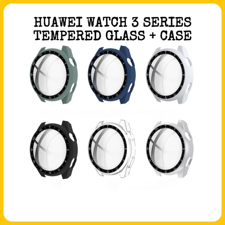 HUAWEI WATCH 3 HUAWEI WATCH 3 PRO TEMPERED GLASS CASING 2 IN 1 DESIGN ...