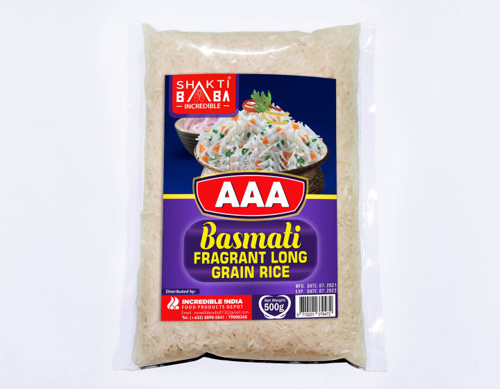 Genuine AAA Basmati Fragrant Rice(No Mixed Grain) 500g (Shakti Baba ...