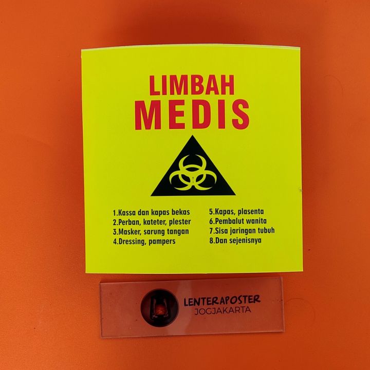 Stiker Limbah Medis, Stiker Untuk Tempat Sampah medis warna hitam ...