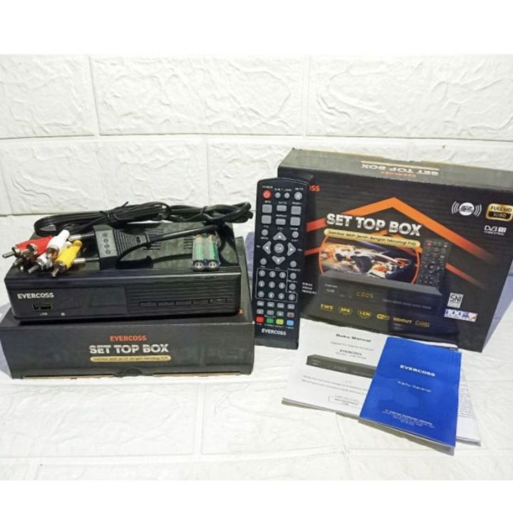 Evercoss Prime Dus Hitam Set Top Box DVB T2 Receiver TV STB Digital Full HD | Lazada Indonesia