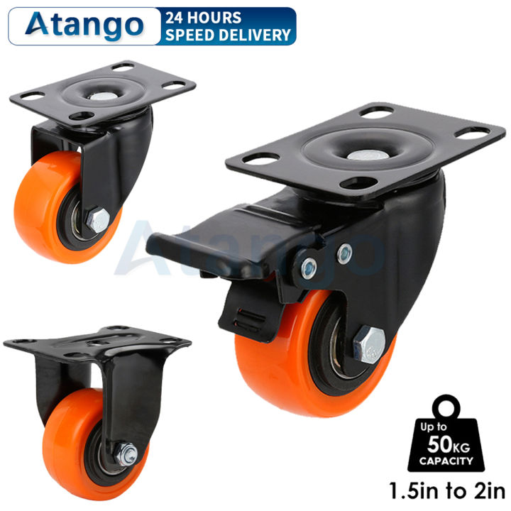 Heavy Duty Gold Diamond Caster Wheel Swivel With Lock Trolley Wheel ...