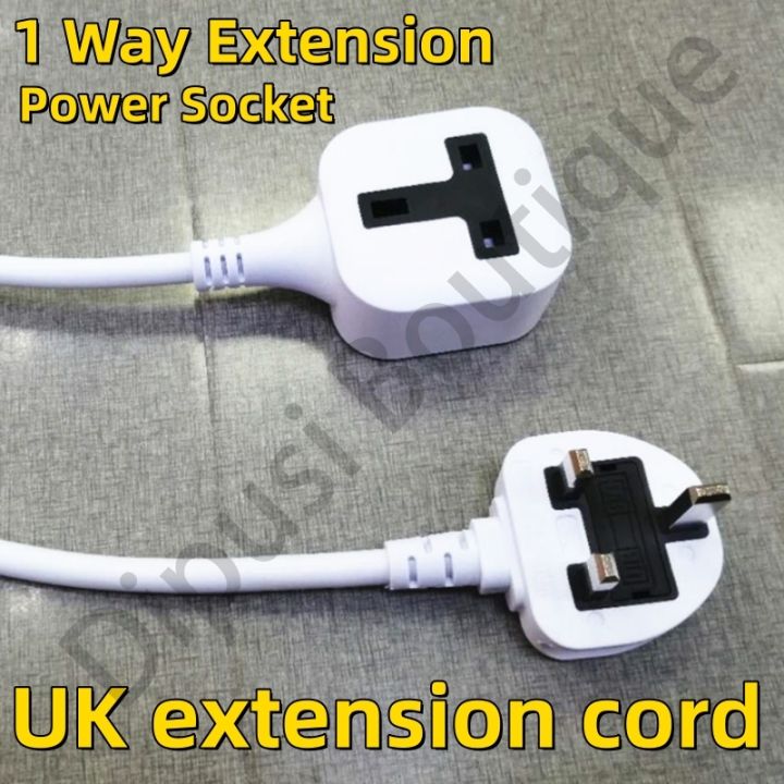 【Ready Stock】1 WAY Gang White Black Singapore Extension Board 1 2 3 5 ...