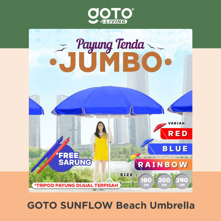Goto Sunflow Payung Tenda Jualan Pantai Cafe Outdoor Besar Jumbo ...