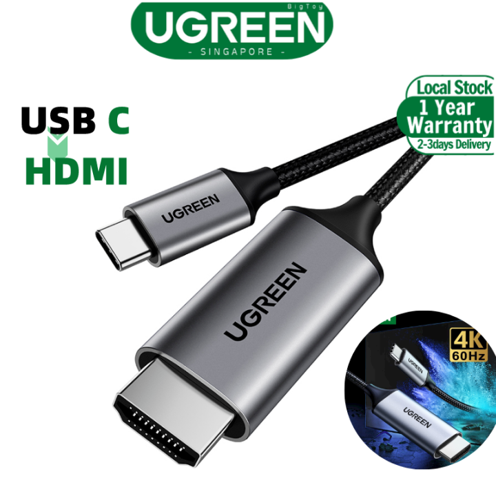 UGREEN USB C to HDMI Cable 4K 60HZ USB Type C Thunderbolt 3 HDMI ...