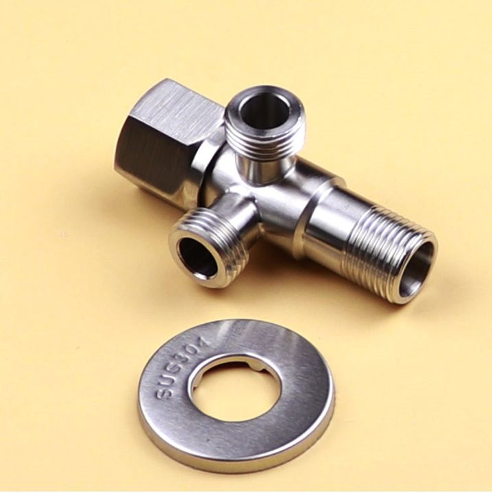 SUS304 S/S 3way Stainless Steel Angle Valve (1in-2out) Heavy Duty ...