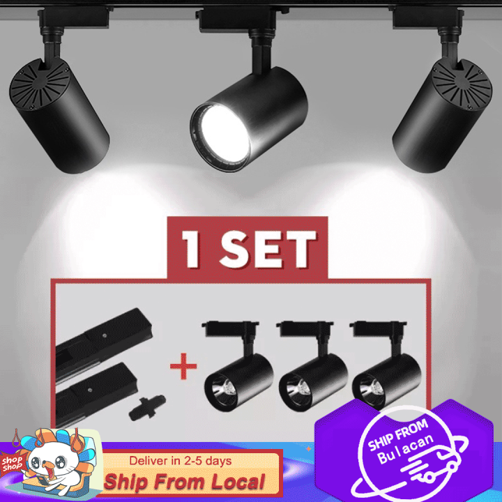 （Arrived In Three Days）Whole Set LED Track Light Fixture Rail COB ...