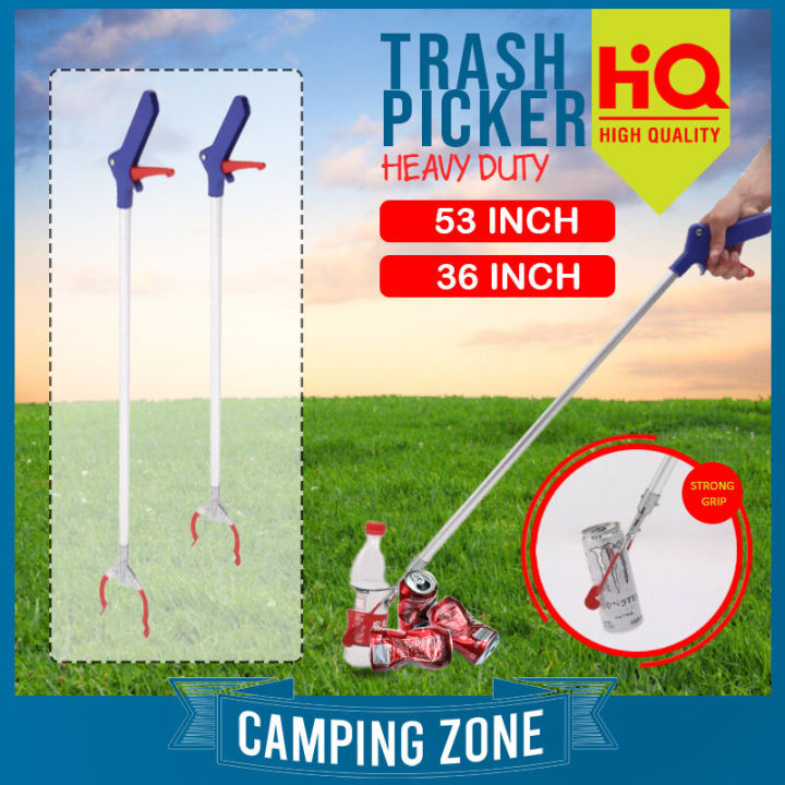 36" 53" INCH Garbage Picker Heavy Duty Rubbish Reacher Grabber Picker ...
