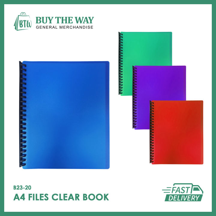 Clear Display Book 23-Hole Spiral Refillable, 20-Pages, A4 size, Random ...