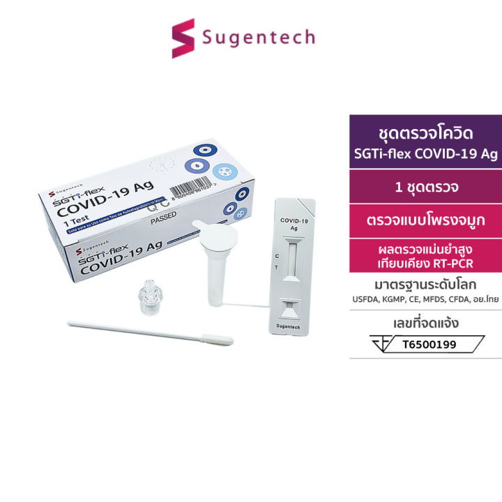 พร้อมส่ง Sugentech ชุดตรวจโควิด SGTi-flex COVID-19 Ag | Lazada.co.th