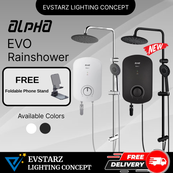 Alpha Evo i/E Rainshower DC Pump or Non Pump Instant Water Heater | Lazada
