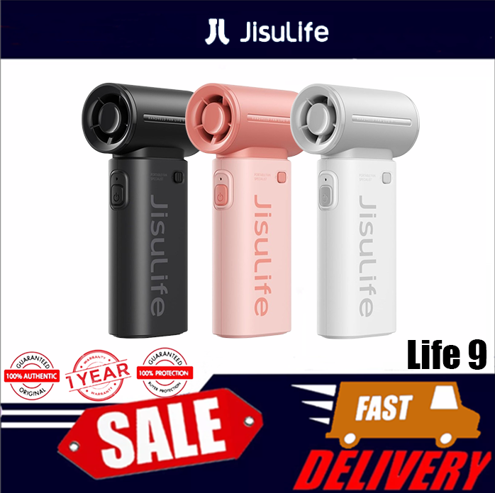 JISULIFE LIFE9 Portable Handheld Turbo Fan, Mini USB Rechargeable Fan ...