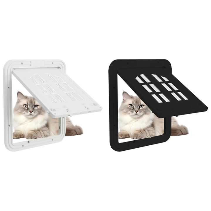 Pet Door Lockable Inside Door Flap Cat Window Door Cat Screens Barrier ...