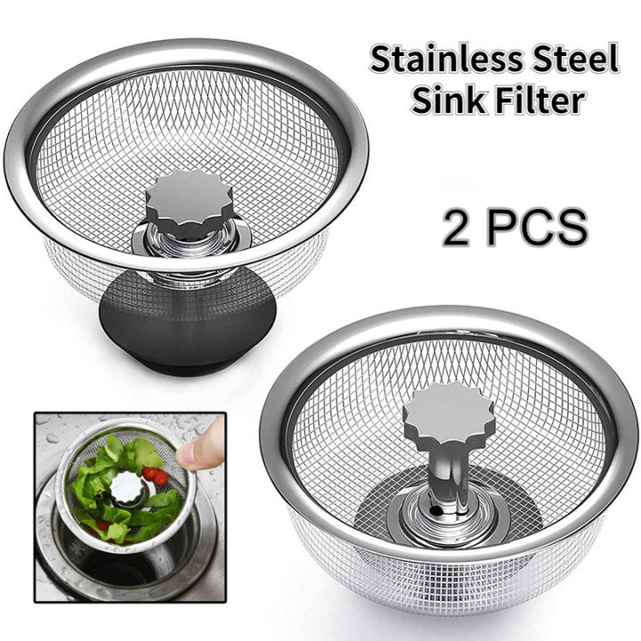 Stainless Steel Sink Filter/Wash Basin Anti-clogging Mesh Sink Strainer ...