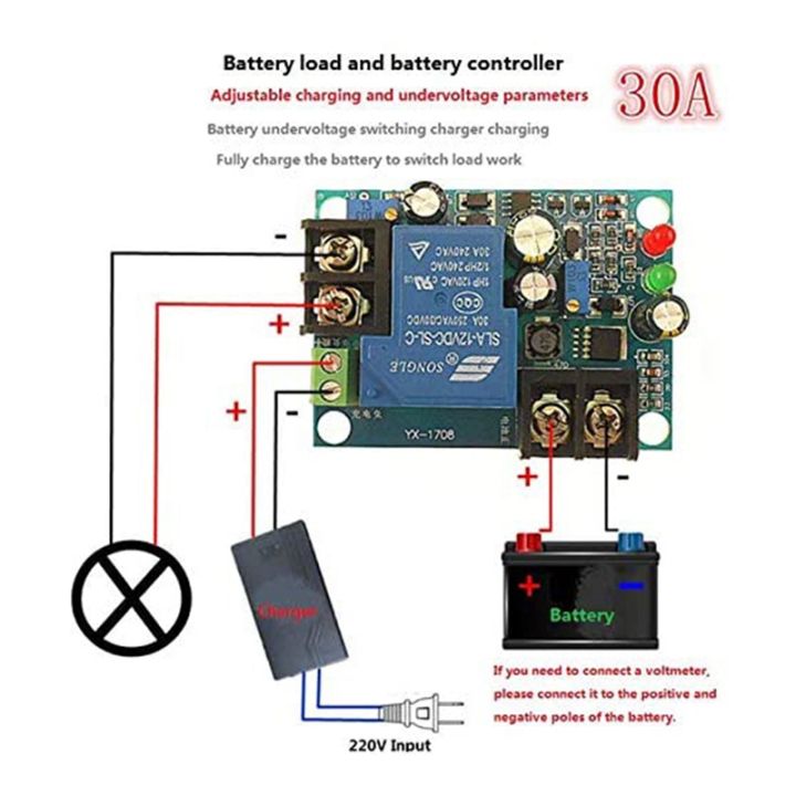 2Pcs Charge Control Module, 30A Automatic Battery Charger Charging ...