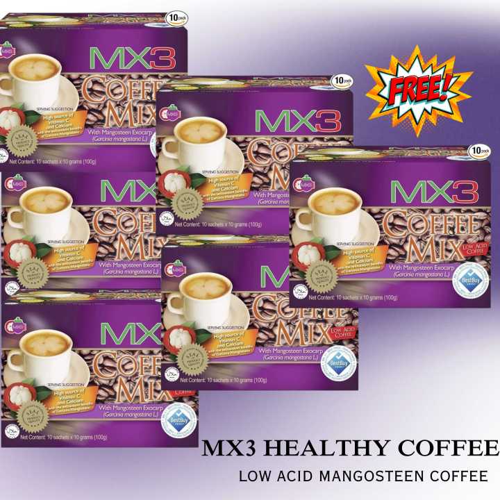 MX3 Coffee Promo Buy5 Take1 Free Low Acid Coffee with Mangosteen 10g ...