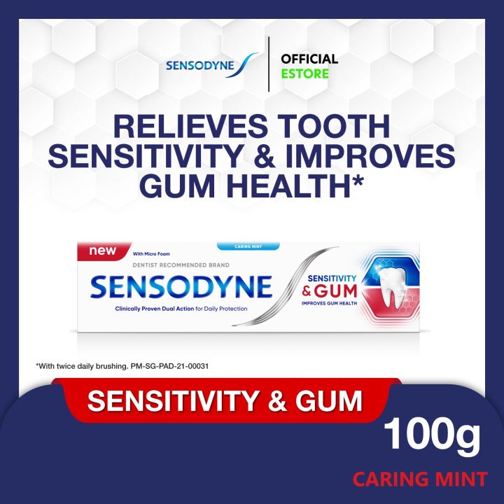 SENSODYNE Toothpaste Sensitivity & Gum, 2-in-1, Relieve Tooth Sensitivity and Improve Gum Health ...