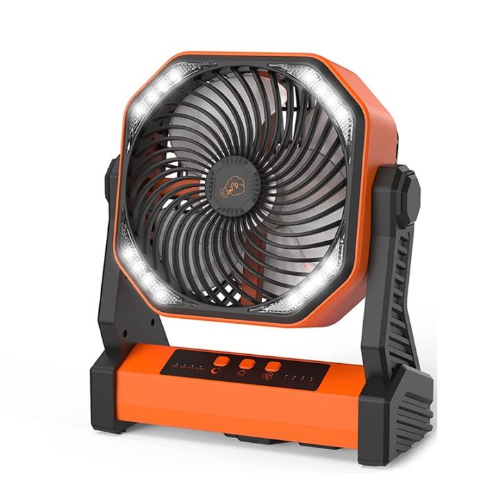 Camping Fan with LED Lantern,20000MAh Outdoor Tent Fan with Light&Hook ...