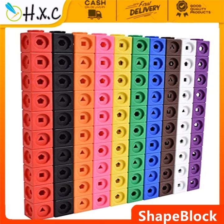 100 Piece 2mm Linking Cubes Set Math Counting Early Learning ...