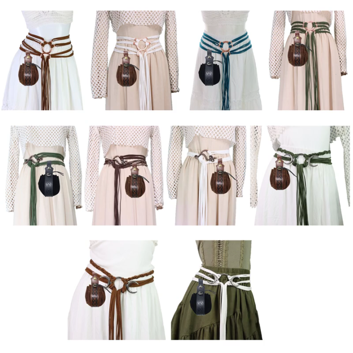Medieval Costume Belt With Matching Embossed Waist Pack For Cosplay ...