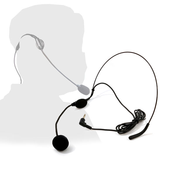 EB Headworn Dual-Ear Clip Basic Voice Speech Microphone Headset with 3 ...