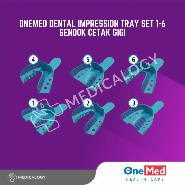 ONEMED Dental Impression Tray SET 1-6 - Sendok Cetak Gigi | Lazada ...