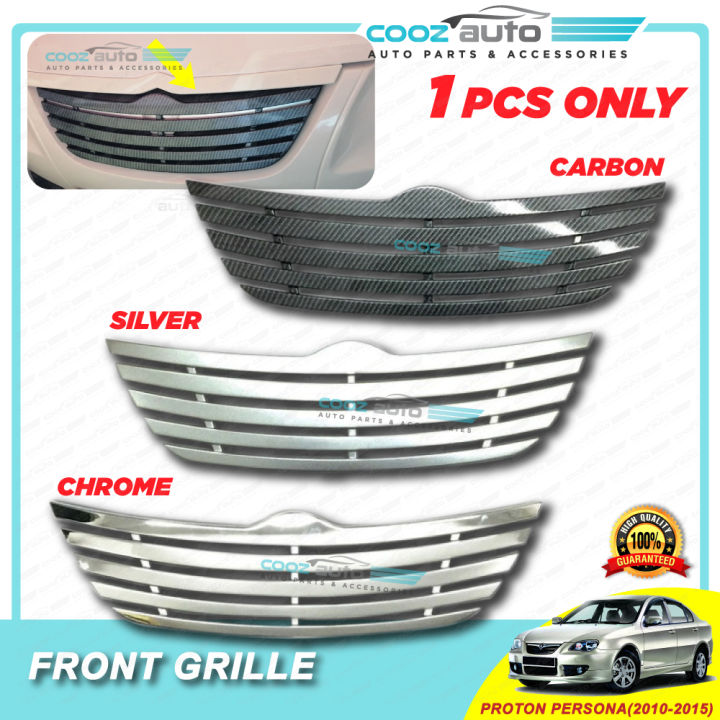 Proton Persona Elegance 2010 - 2015 Front Up Grille Grill Carbon Silver ...