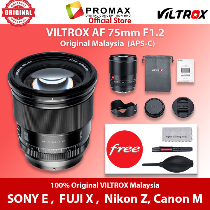 Viltrox AF 75mm f/1.2 AF Lens FUJIFILM X (Original Viltrox Malaysia) | Lazada