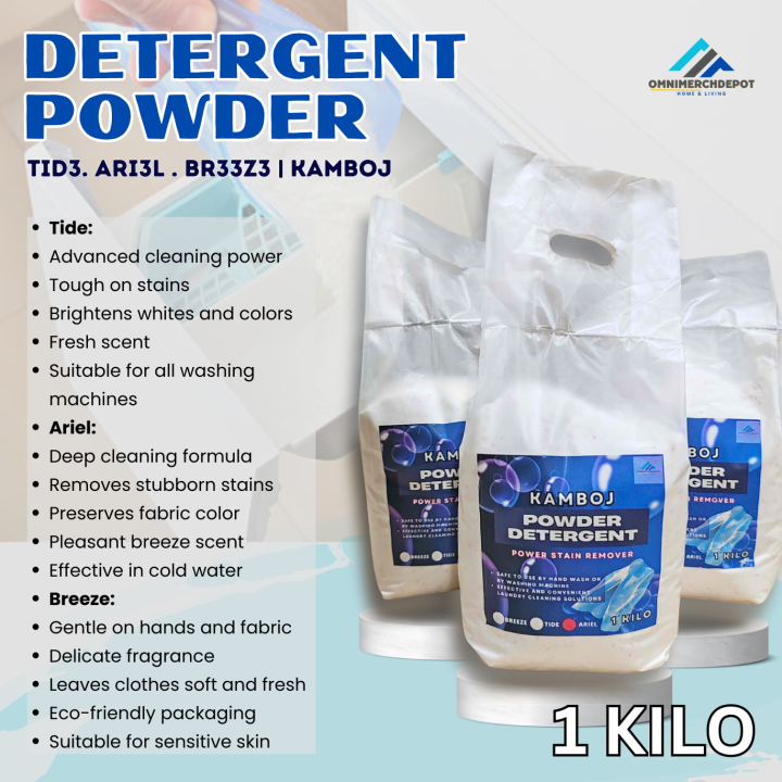 MegaMartPlace Detergent powder 1kg Plastic Bag 1 kilo 3 Scents ...