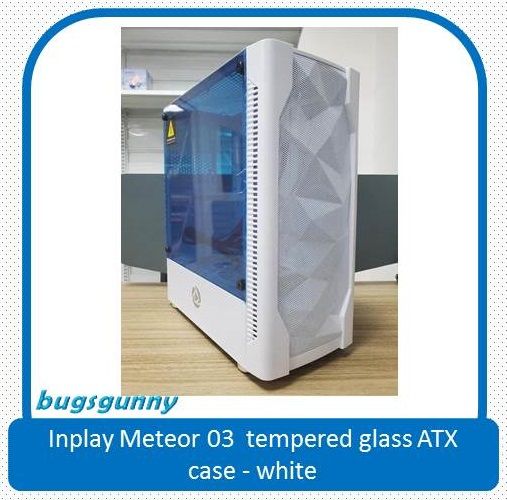 Inplay Meteor 03 tempered glass ATX case - white | Lazada PH